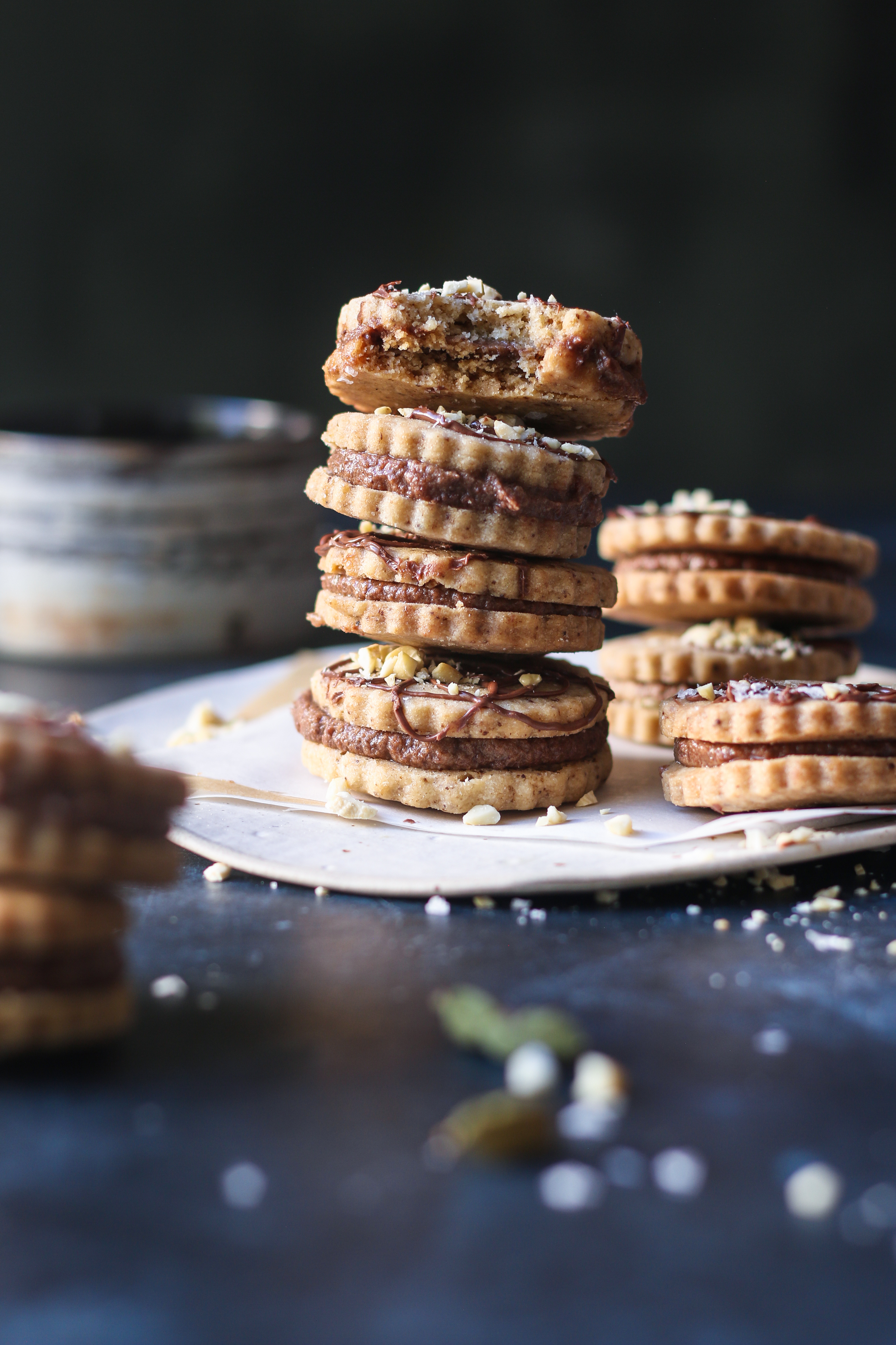 Coffee Cashew Shortbread Coffee Chocolate Cream