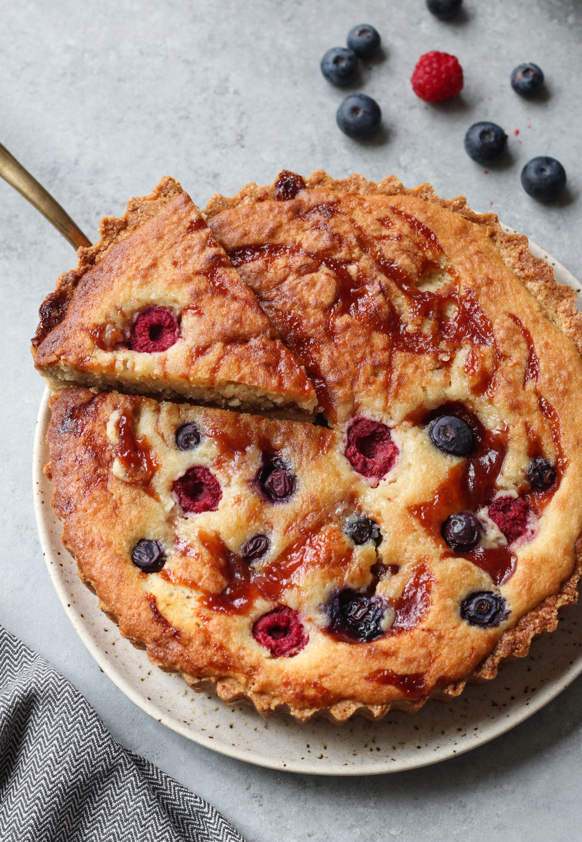 Nutty Guava Coconut Frangipane Tart with Guava Paste