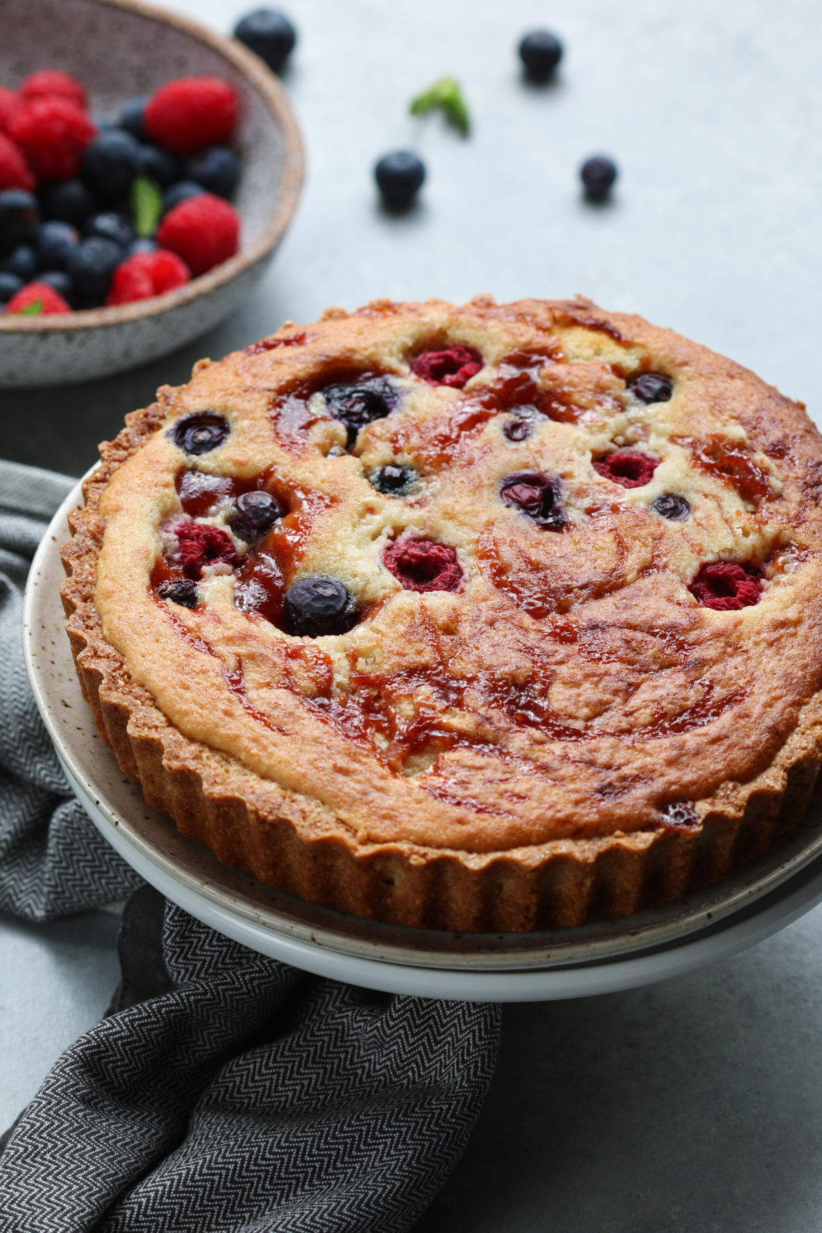 Nutty Guava Coconut Frangipane Tart with Guava Paste
