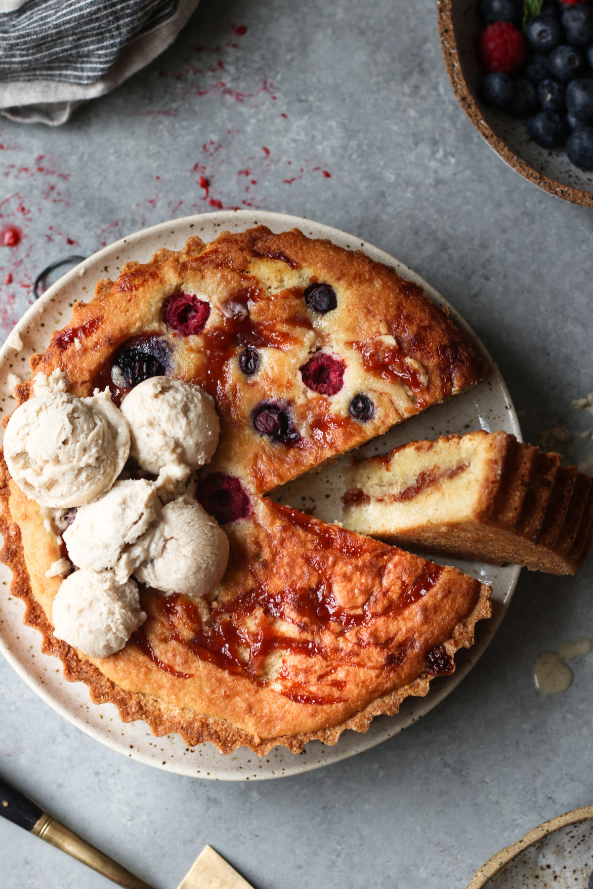 Nutty Guava Coconut Frangipane Tart with Guava Paste