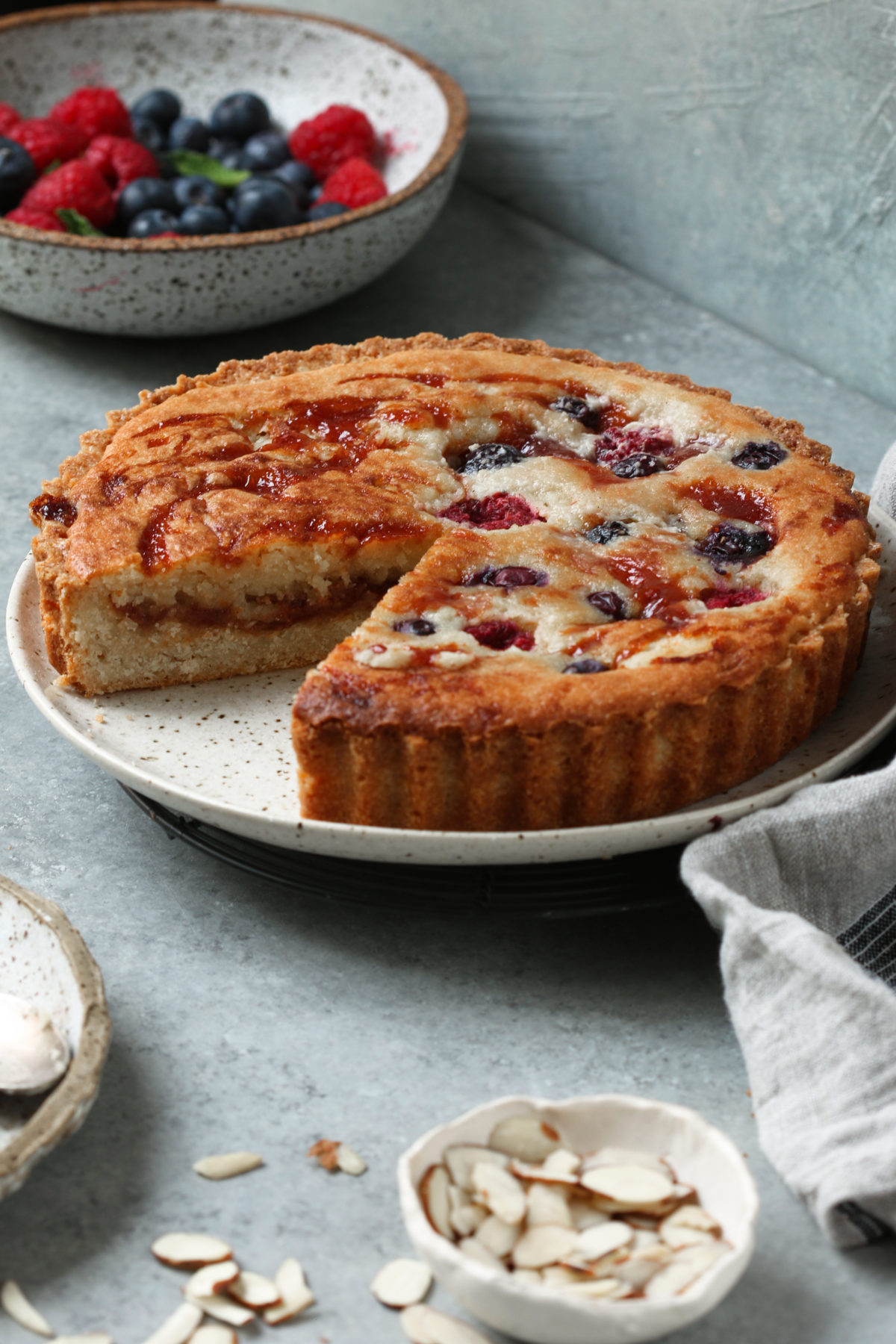 Nutty Guava Coconut Frangipane Tart with Guava Paste