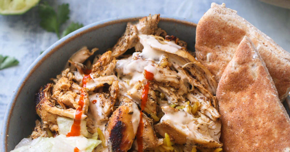 Healthy Chicken Rice Bowl Recipe From Halal Guys | Food Fashion Party