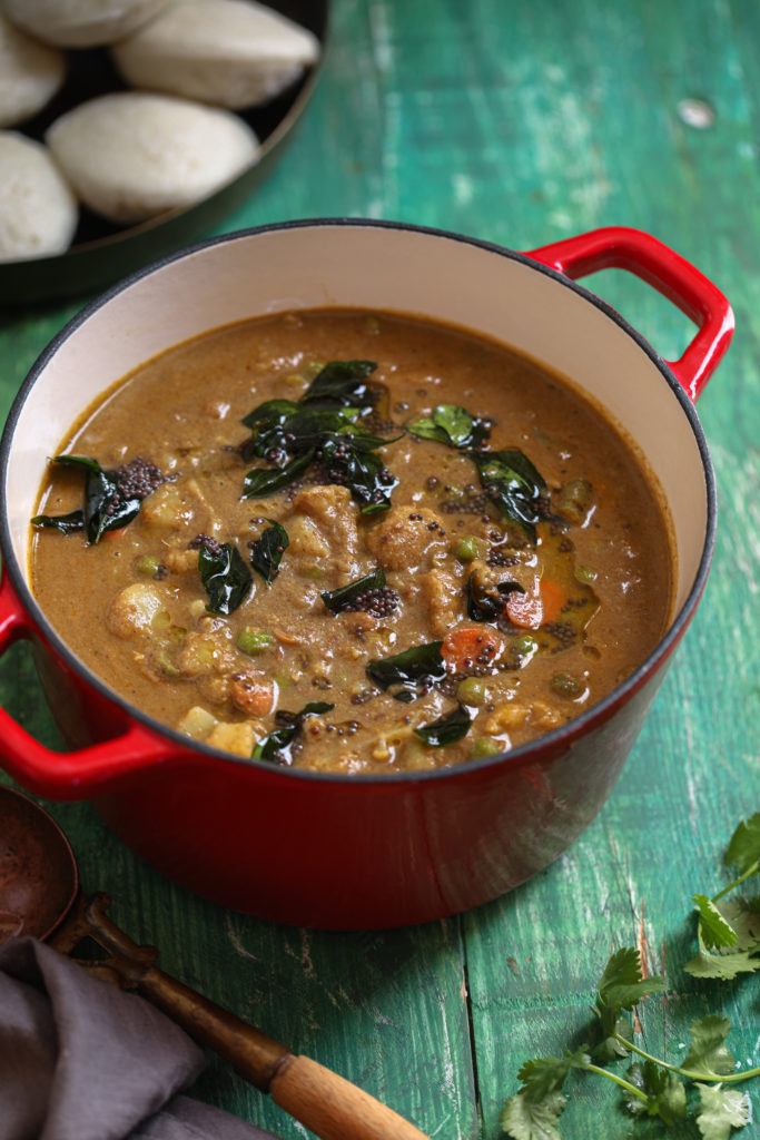 Hotel Style Vegetable Kurma - South Indian Vegetable Kurma